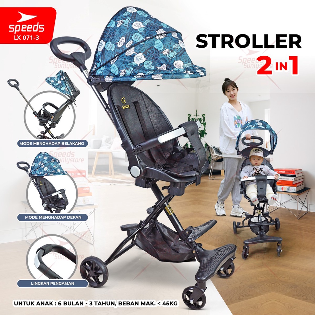 Jual SPEEDS Stroller Bayi Baby Anak Kereta Dorong Bayi Anak Micro ...