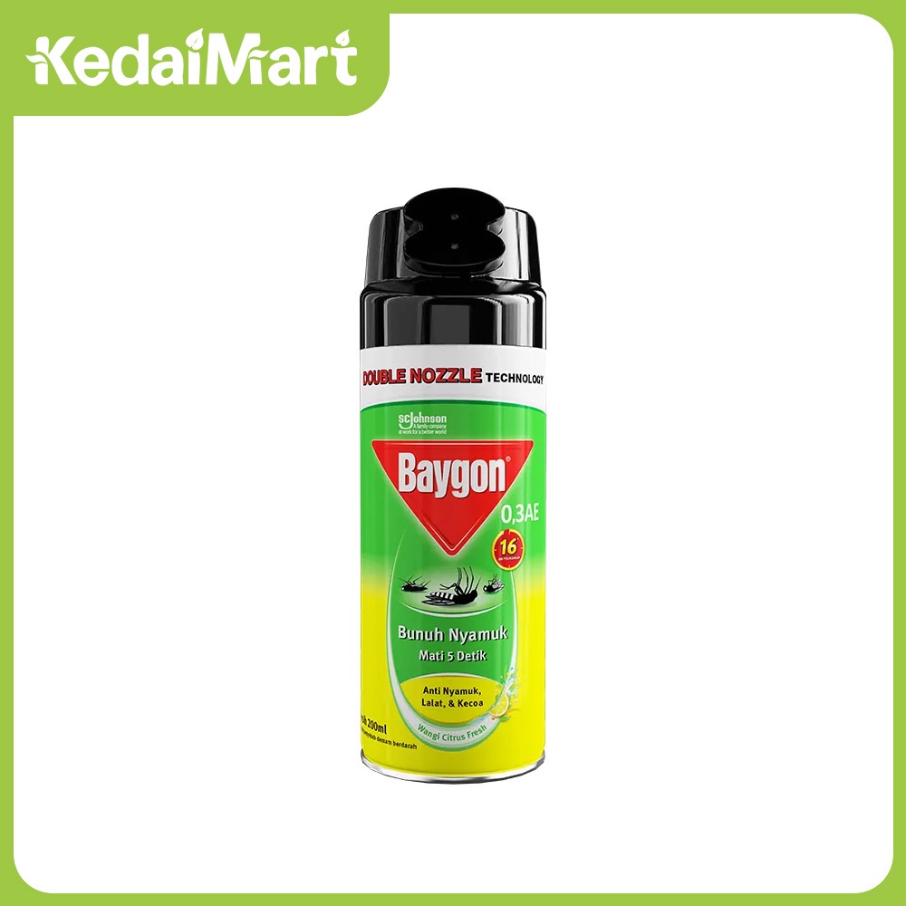 Jual Baygon Aerosol Citrus Fresh 200 ml | Shopee Indonesia