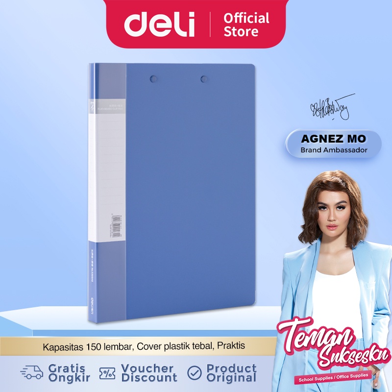 Jual Deli Clamp Folder / Clip Folder / Map Dokumen Jepit A4 Kapasitas ...