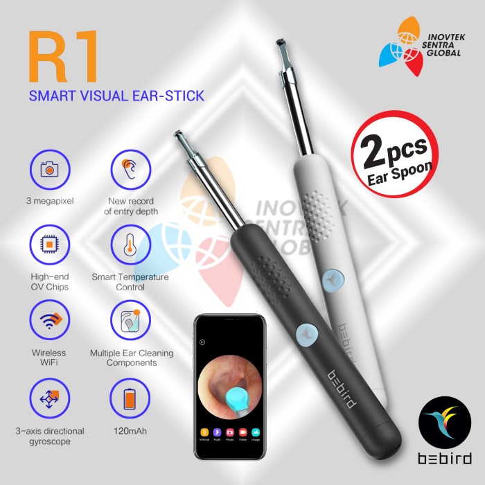 Jual BEBIRD R1 SMART VISUAL EAR CLEANER WITH CAMERA - KOREK KUPING ...