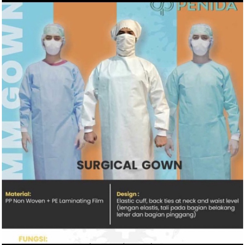 Jual Apd baju surgical gown pakaian operasi dokter bedah medis murah ...
