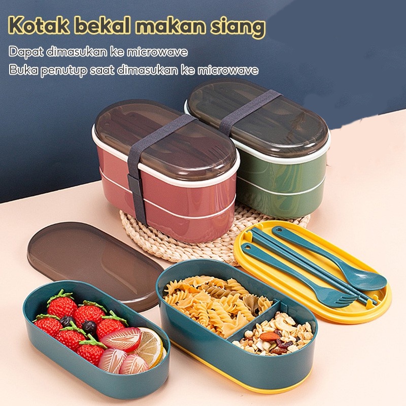 Jual J789 kotak makan Lunch Box / Kotak bekal makan siang /Bento Set / Bekal Anak / Tempat ...