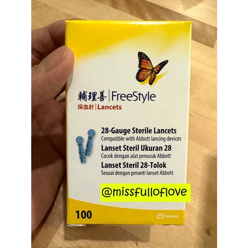 Jual Abbott Lancet Freestyle Optium isi 100 pcs Original Refill Lancets ...
