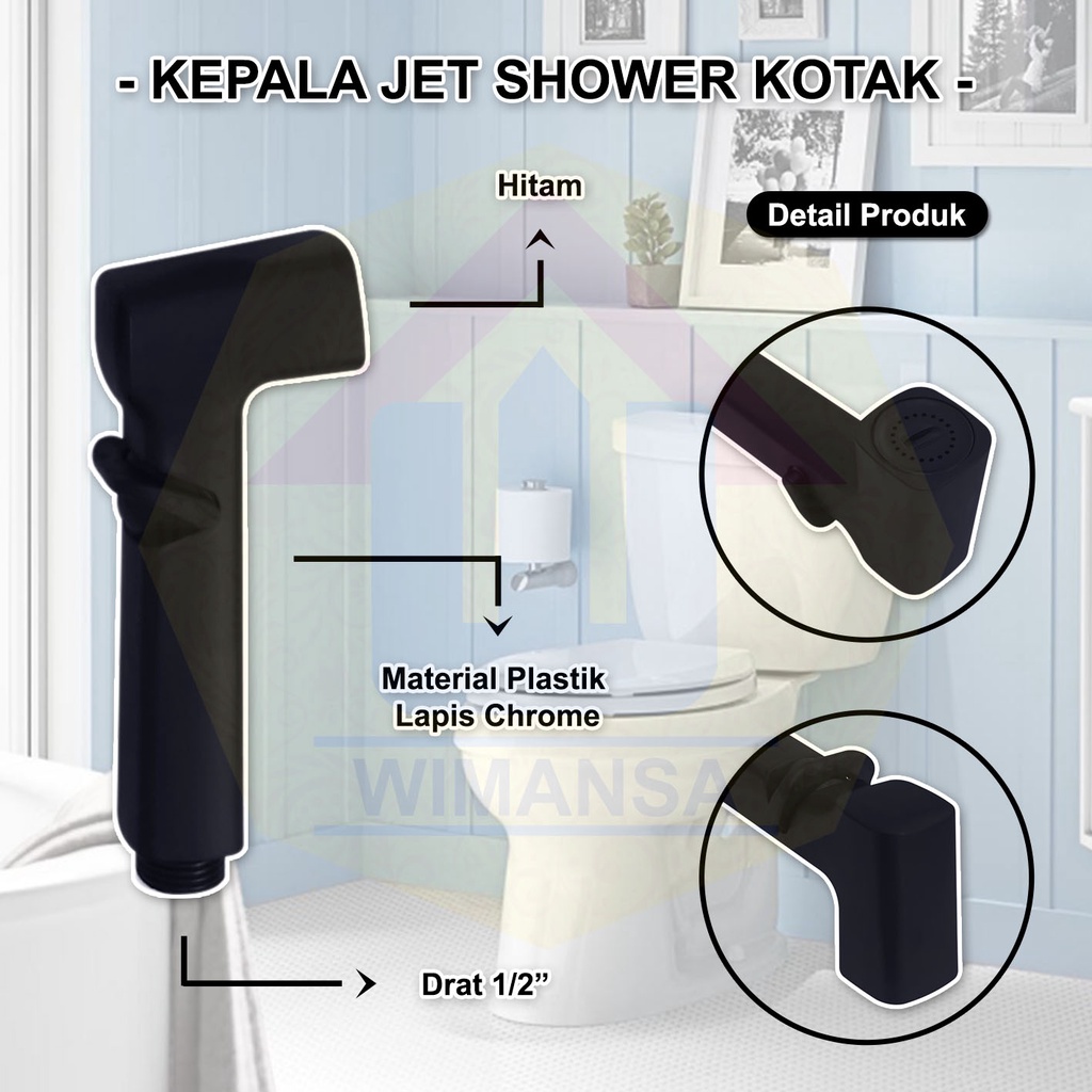 Jual KEPALA JET SHOWER KOTAK - BIDET CLOSET | Shopee Indonesia
