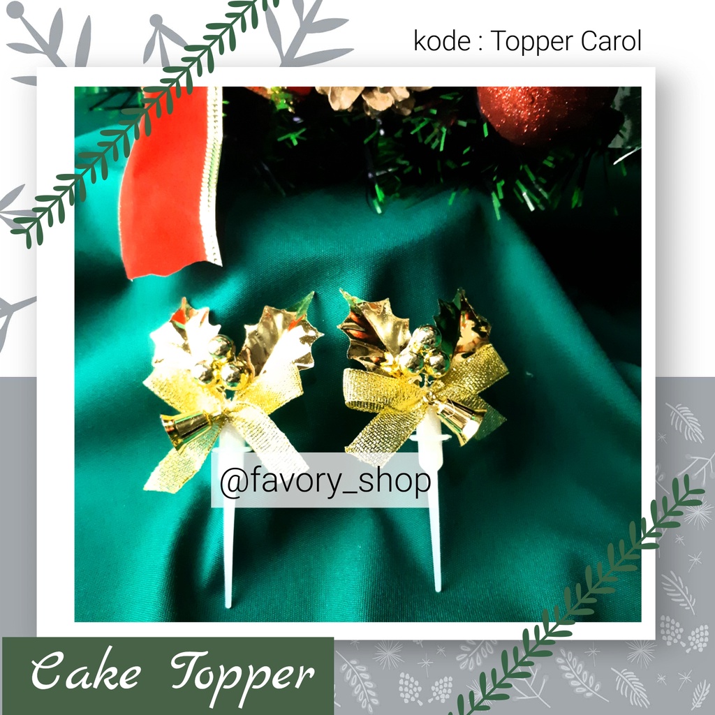 Jual Topper Kue Natal Carrol / Christmas Cake Topper / Hiasan Kue (2 ...