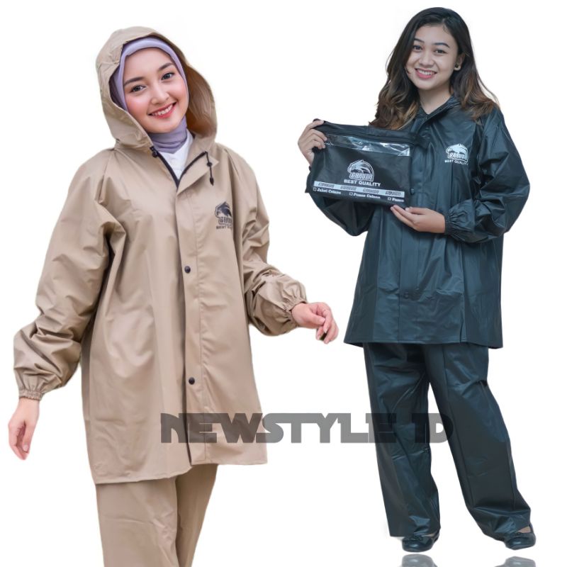 Jual JAS HUJAN Pria Wanita Setelan Dewasa Tebal, Kuat, dan Elastis ANTI REMBES Original By ...