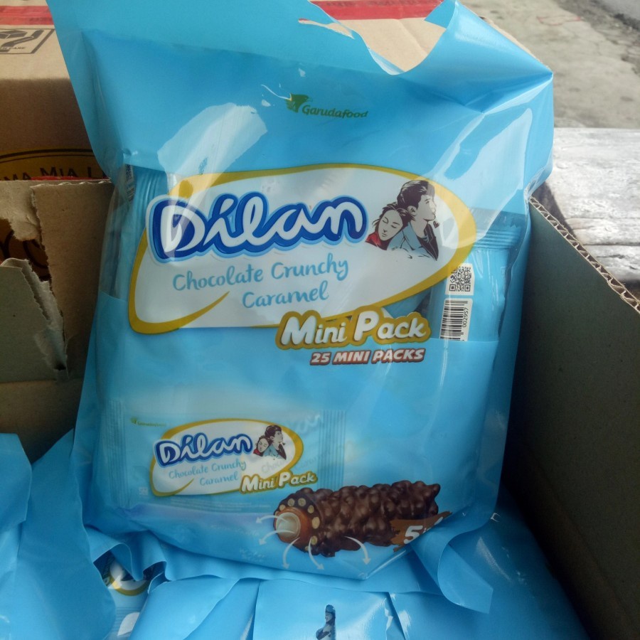 Jual Dilan Choco Crunchy Caramel Pouch bag mini pack isi 25 pcs ...