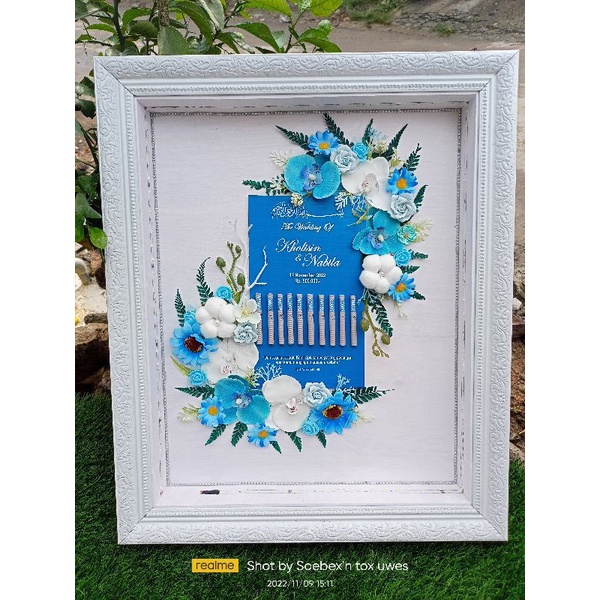 Jual Mahar Pernikahan Bingkai Rustik bunga Anggrek Rustic Figura Foto ...