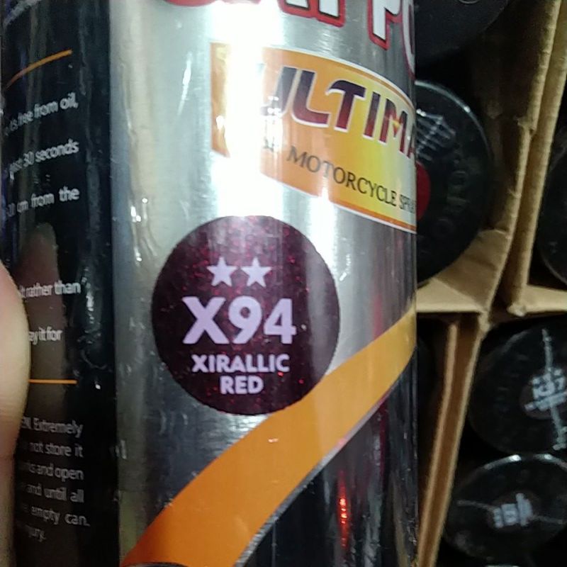 Jual cat spray pilok pilox cat semprot sapporo ultimate saporo X94 xirallic red merah xiralic ...