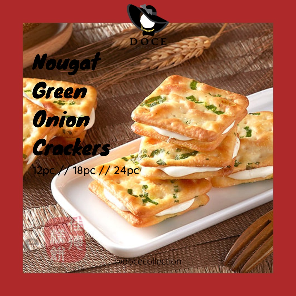 Jual Chiate Chia Te Taiwan Nougat Crackers Green Onion isi 12 Biscuit ...