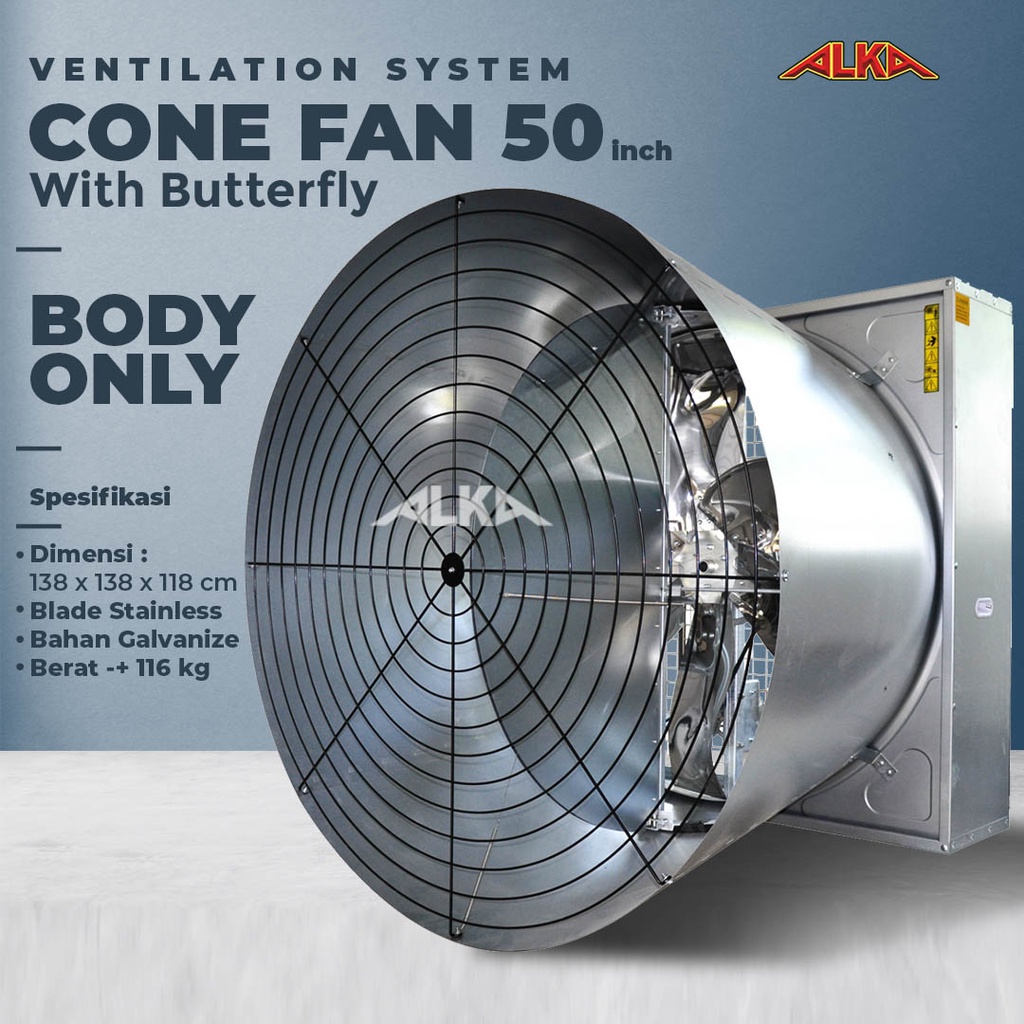 Jual Cone Fan Butterfly 50 inch Body Saja Kipas Kandang Ayam Broiler ...