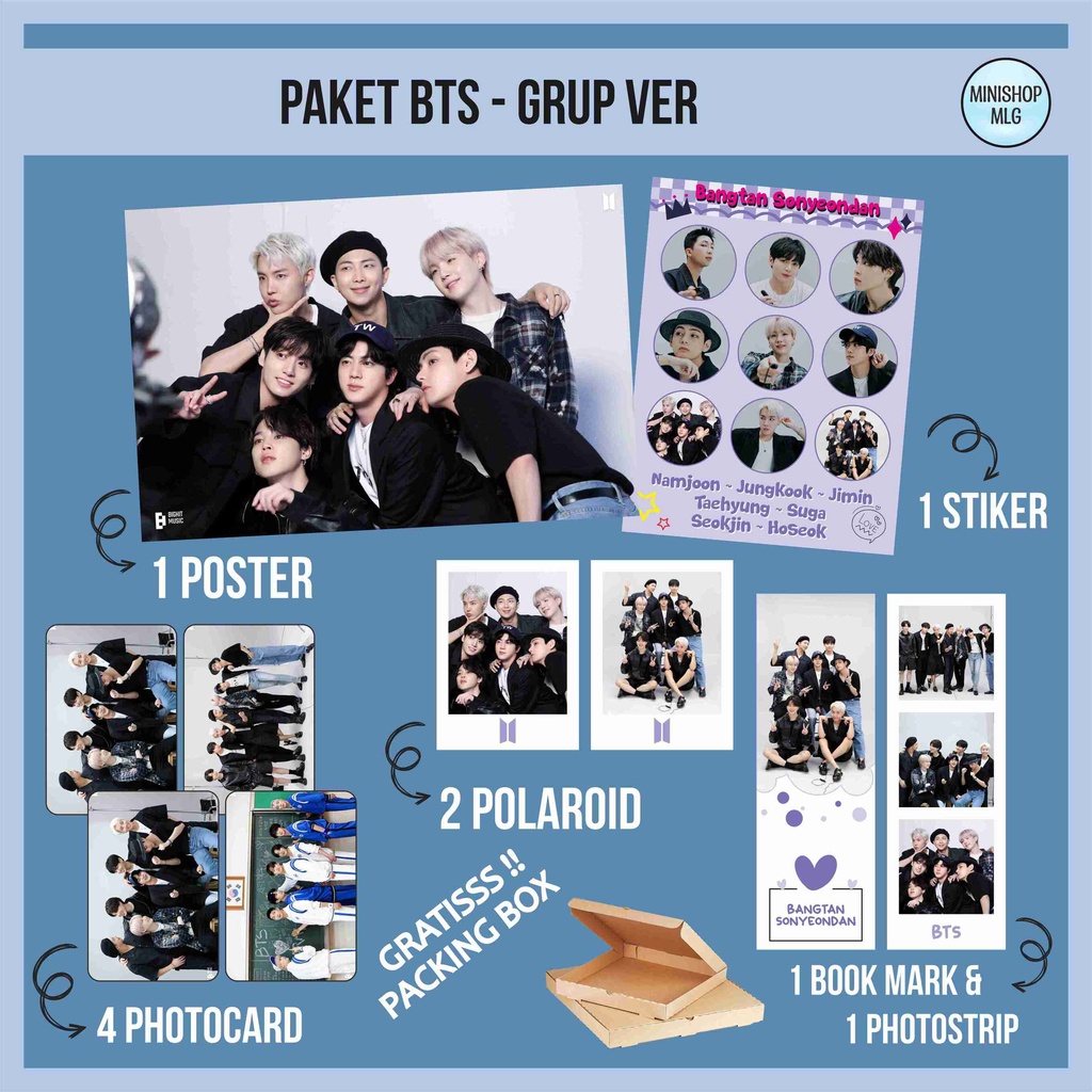 Jual (FREEBOX) PAKET HEMAT 8K BTS - BTS PHOTO FOLIO US OURSELVES AND WE ...