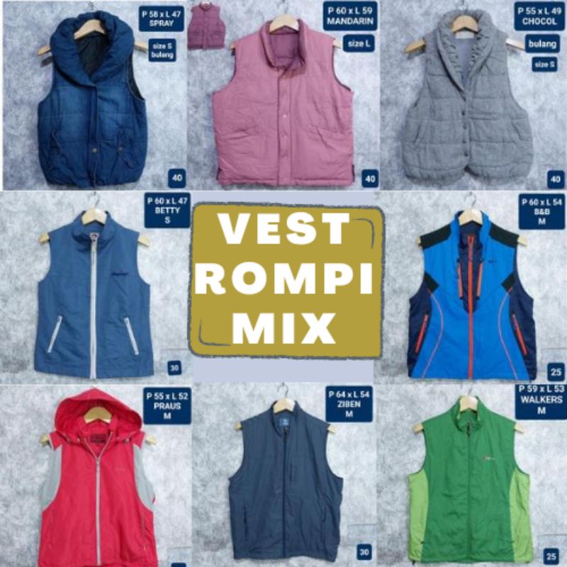 Jual SALE Rompi vest (1) / Mix Tipis & outdoor | Shopee Indonesia
