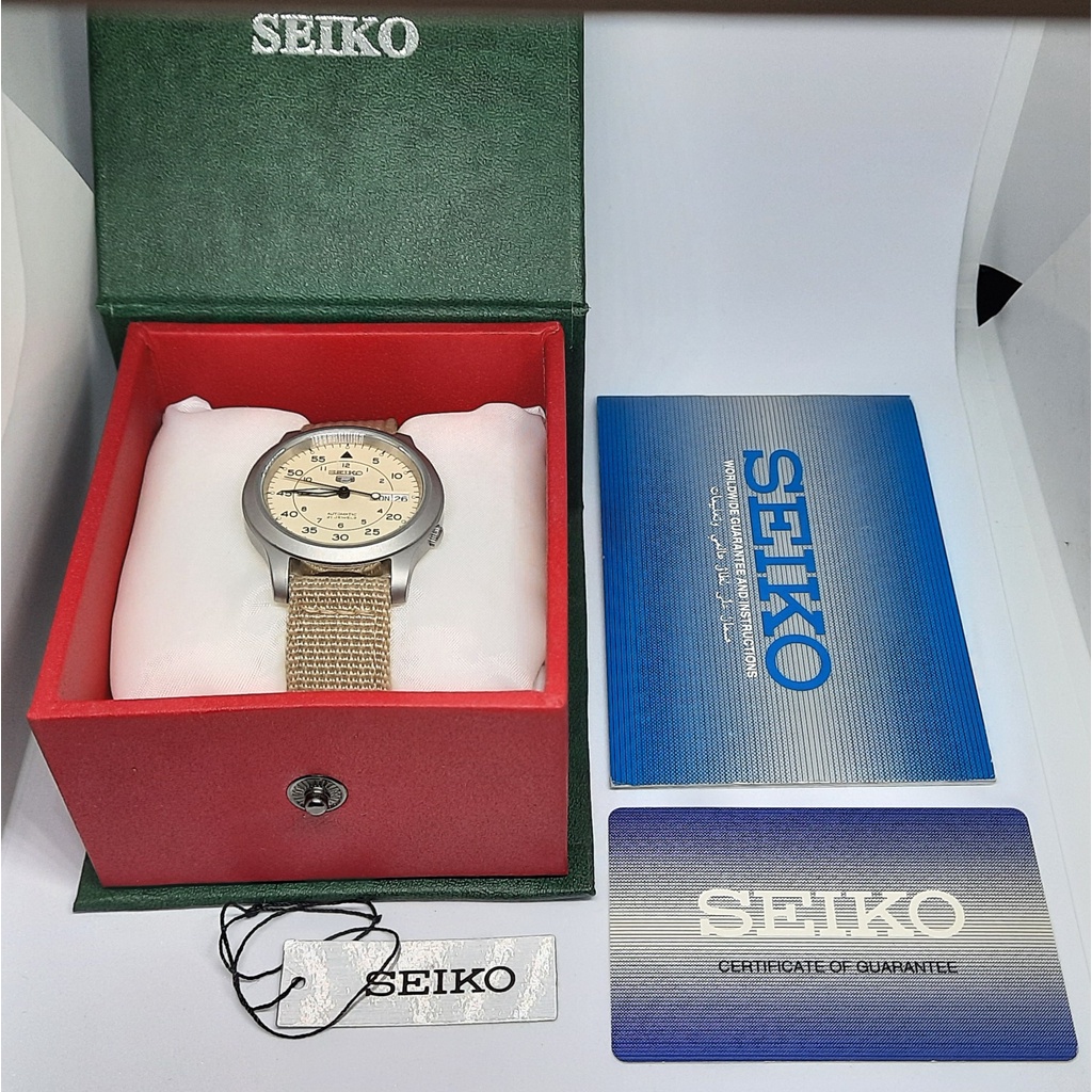 Jual Seiko 5 Automatic SNK803K2 Beige Dial Military SNK803 SNK809 ...