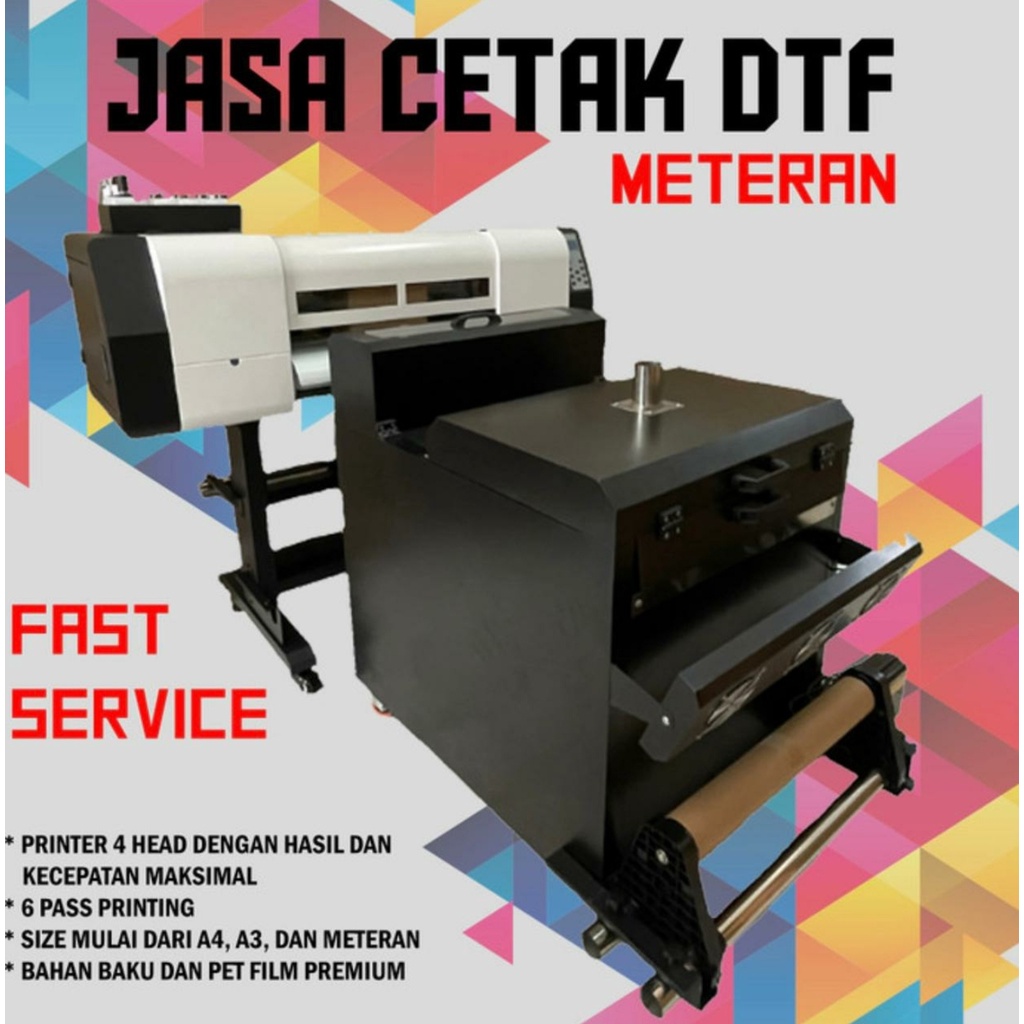 Jual JASA PRINT SABLON DTF PER METER SIAP PRESS / CETAK SABLON DIGITAL ...