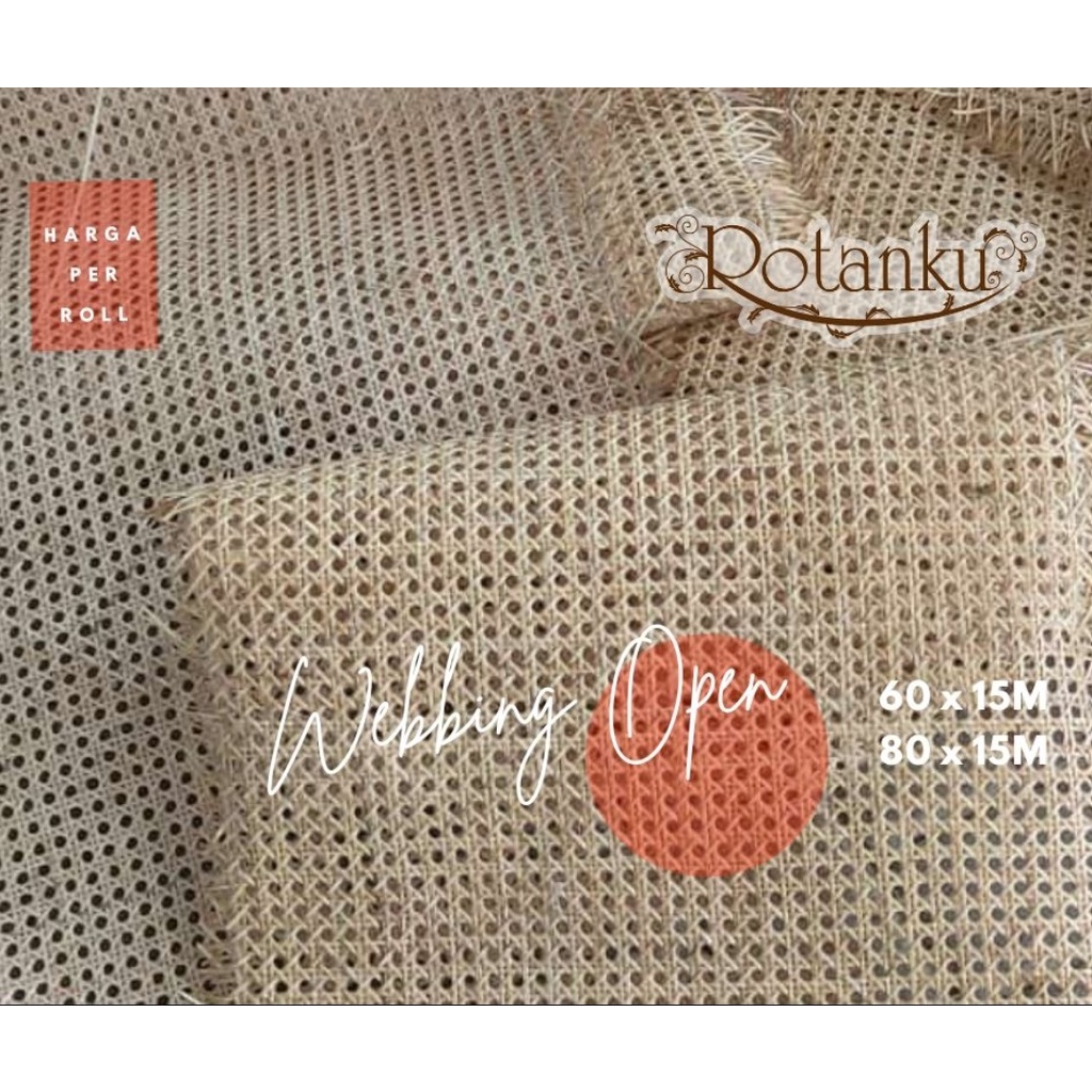Jual Anyaman Rotan Lembaran Webbing Rattan Open Motif Mata ayam Kembang ...