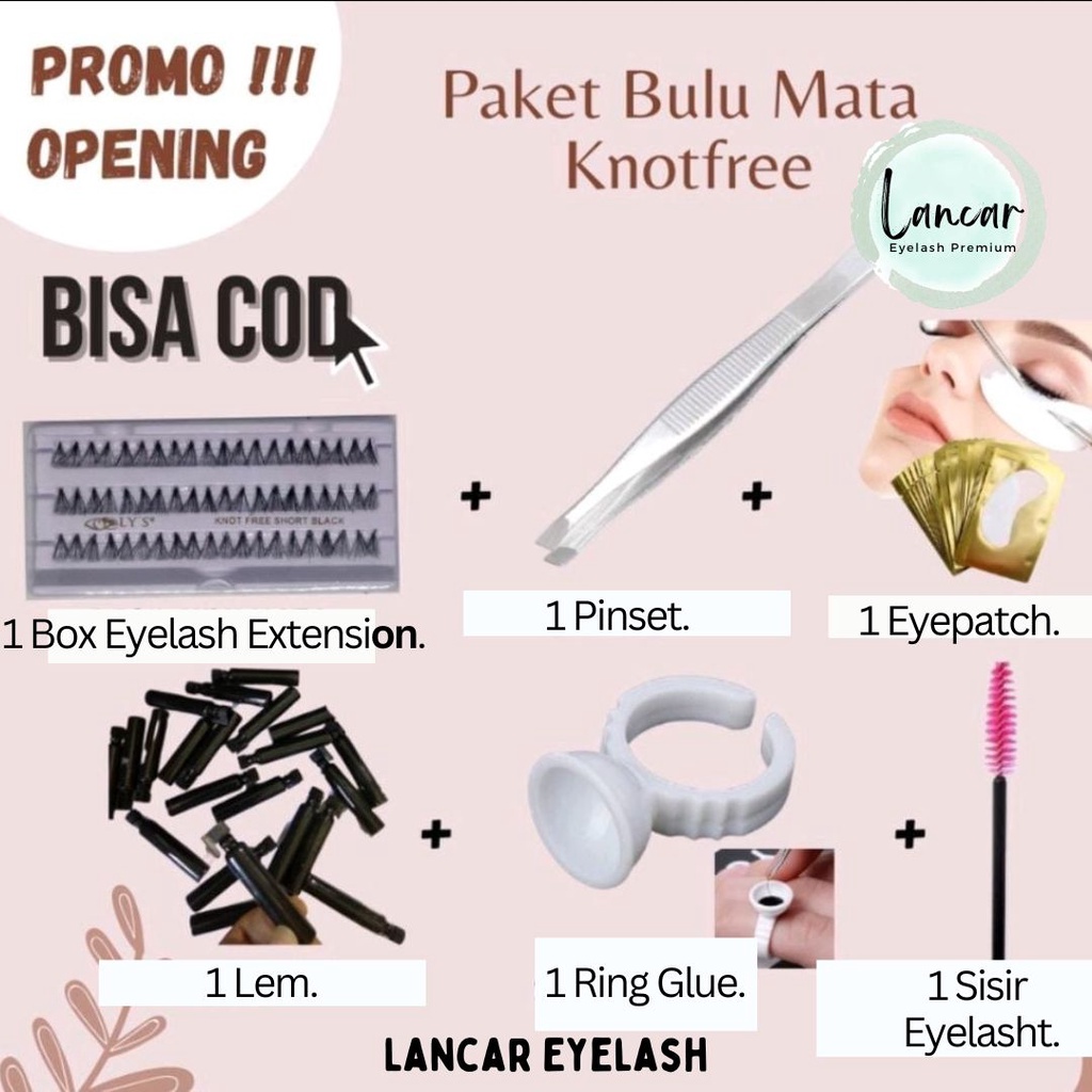 Jual Paket Bulu Mata Tanam / Paket Eyelash Ektension Komplit Kualitas ...