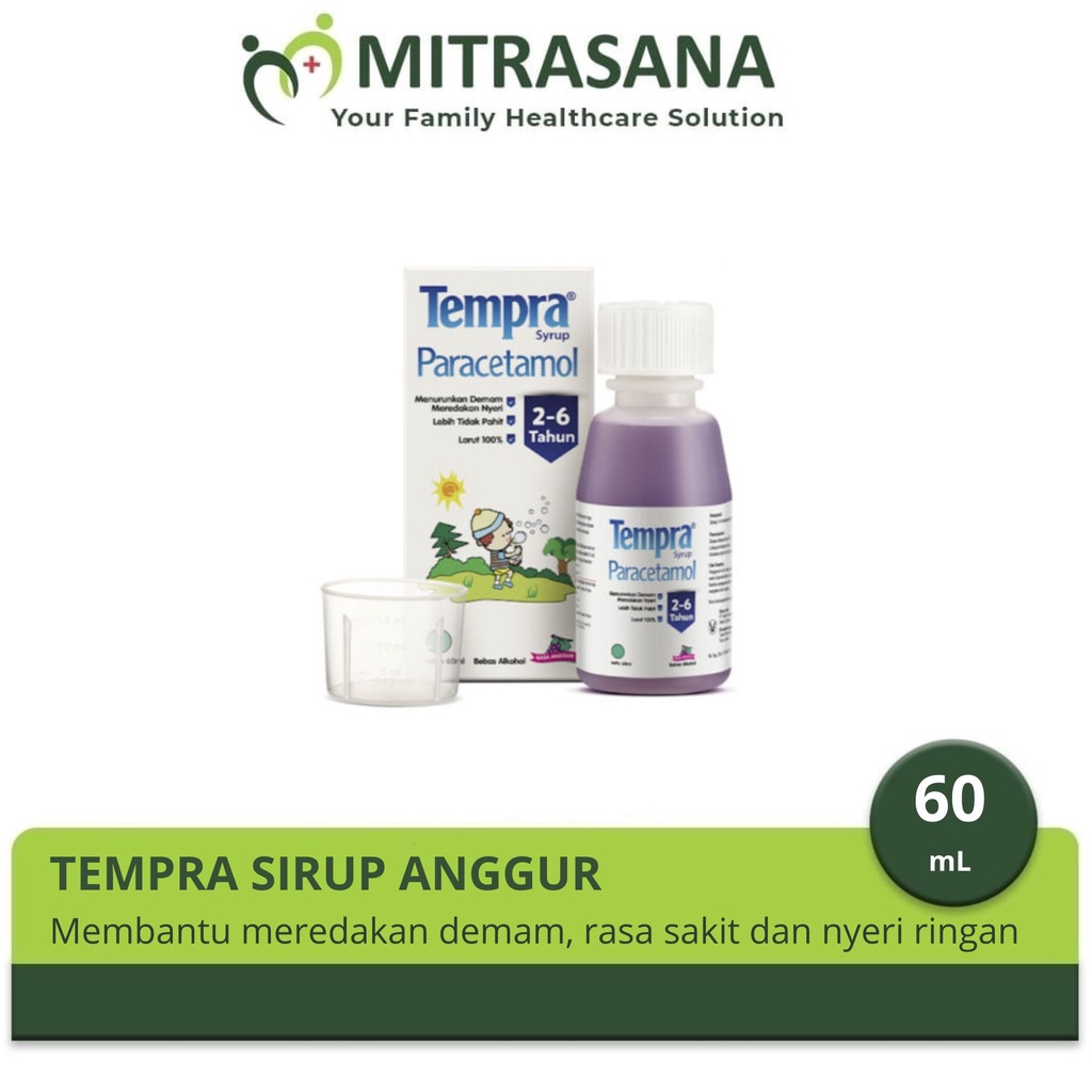 Jual Tempra Sirup Anggur 60 mL - Menurunkan Demam pada Anak Usia 2-6 ...