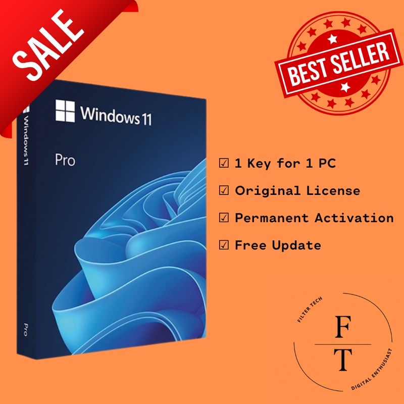 Jual Microsoft Windows 11 Pro Original Digital License - Lifetime ...