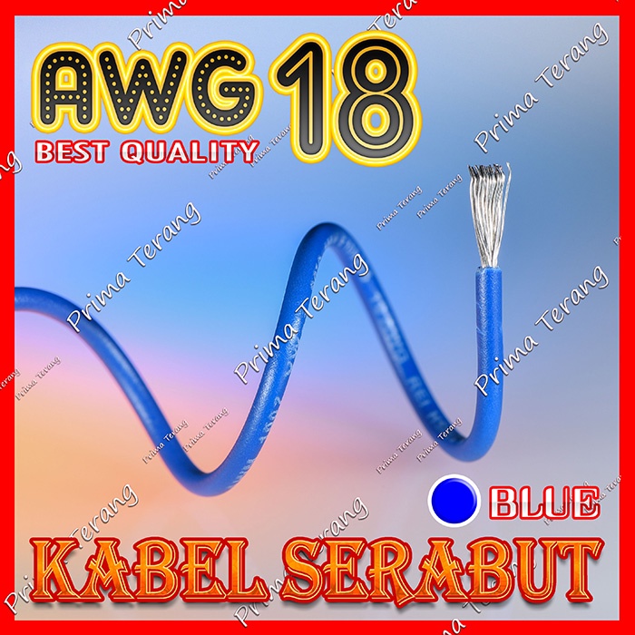 Jual Kabel Eceran Biru AWG18 Ecer AWG 18 Serabut Blue @10 Cm | Shopee ...