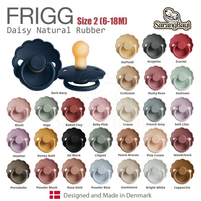 Jual FRIGG Daisy Natural Rubber Pacifier 6-18M / Empeng Bayi | Shopee ...