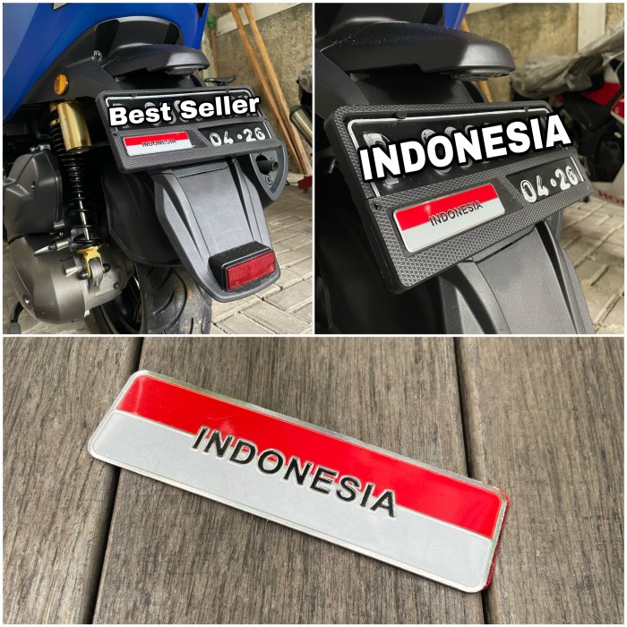 Jual PROMO!! sticker motor mobil bendera indonesia emblem logo almunium ...