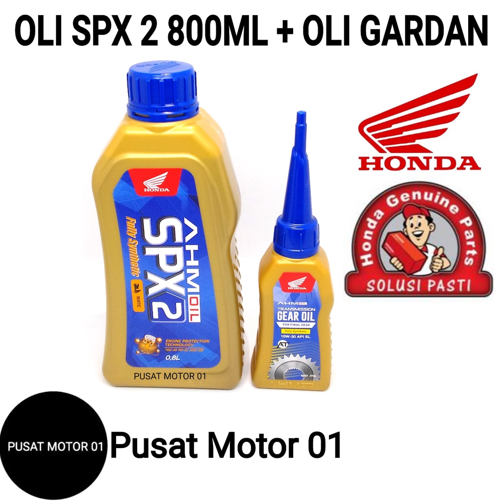 Jual Paket Oli Motor Original Ahm Honda Spx 2 800ML Oli Gardan Gear ...