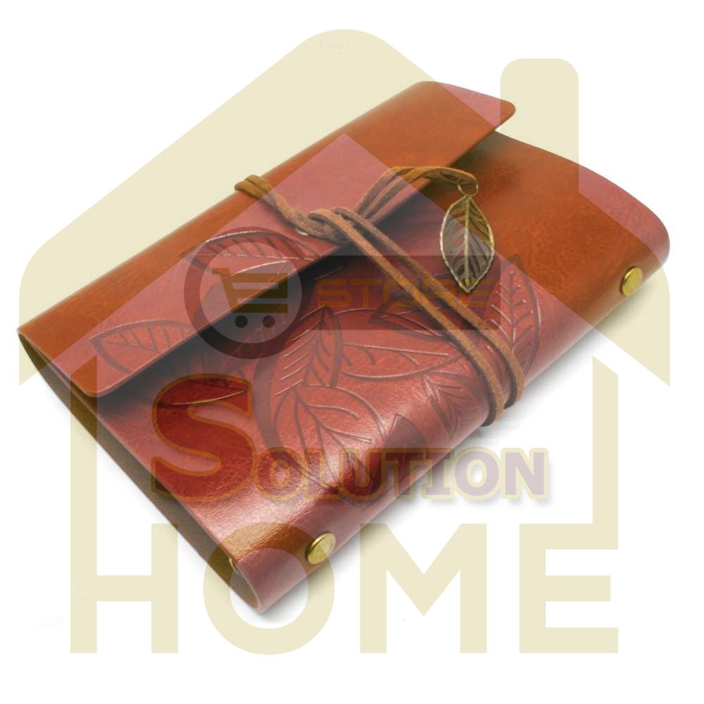 Jual HSS TOOLS - PHANTACI Buku Catatan Binder Kulit Retro Leaf Kertas ...