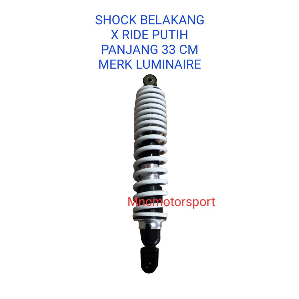 Jual SHOCK SHOK BREAKER MONOSHOCK LUMINAIRE X RIDE PUTIH 33 CM PNP ...