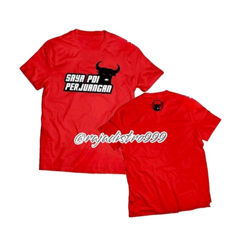 Jual KAOS BAJU PARTAI PDIP kaos Pria Distro SAYA PDI PERJUANGAN PREMIUM ...