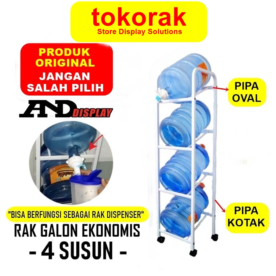 Jual RAK GALON AIR 4 SUSUN PUTIH BERODA EKONOMIS MURAH ANDDISPLAY ...