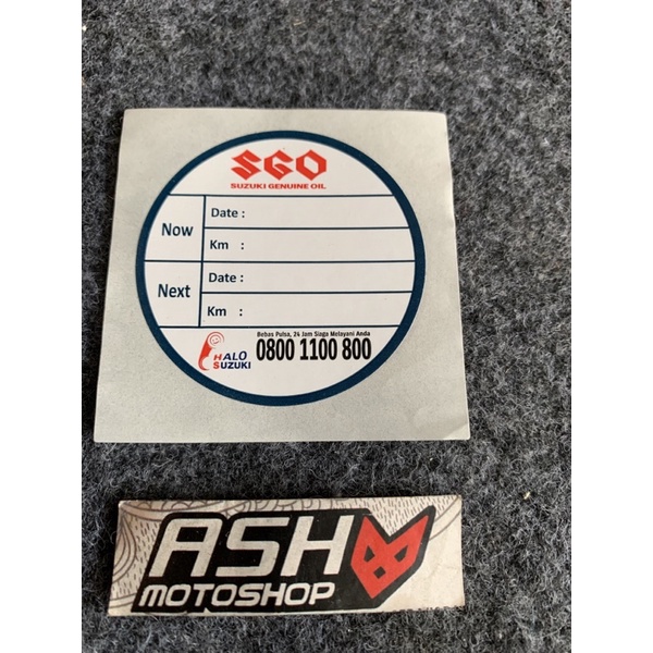 Jual Stiker Pengingat Jadwal Servis Ganti Oli Suzuki | Shopee Indonesia
