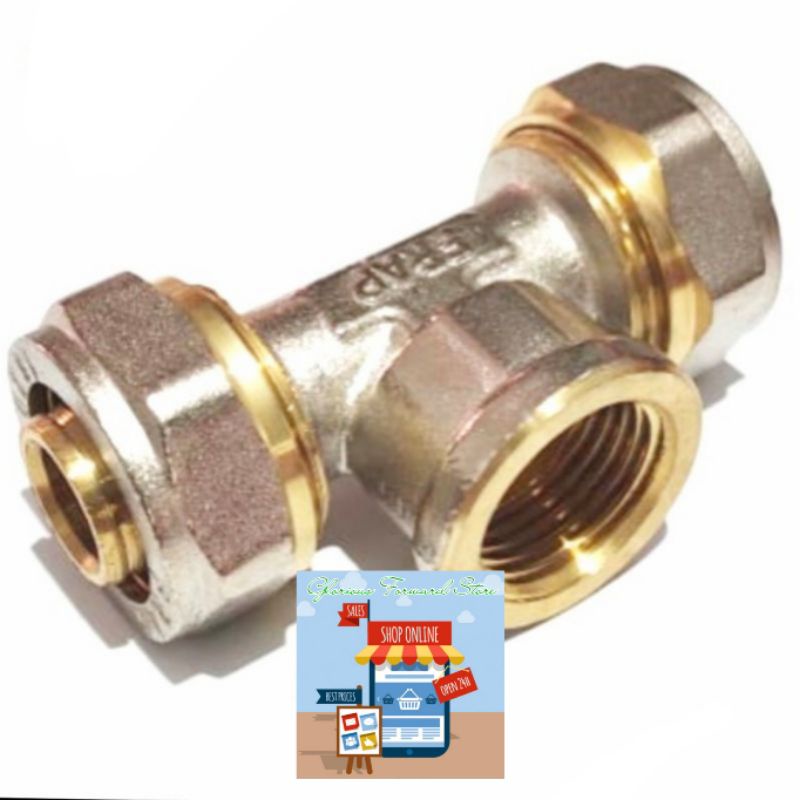 Jual TEE DRAT DALAM T SAMBUNGAN PIPA AIR PANAS KUNINGAN FRAP | Shopee Indonesia