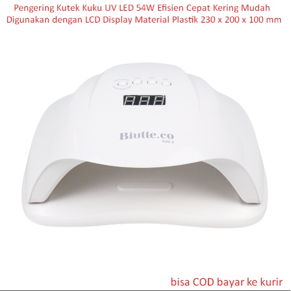 Jual Pengering Kutek Kuku UV LED 54W Efisien Cepat Kering Mudah Digunakan dengan LCD Display ...