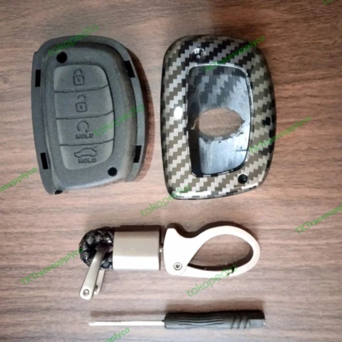 Jual Key cover carbon HYUNDAI CRETA / sarungkunci / case kunci motif ...