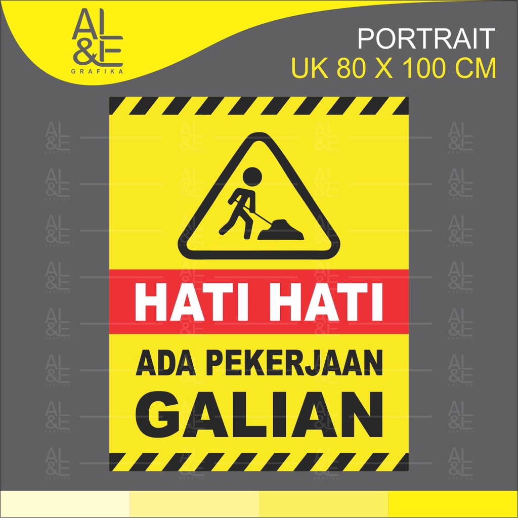 Jual SPANDUK HATI-HATI ADA PEKERJAAN GALIAN - FLEXY 280 GR | Shopee Indonesia