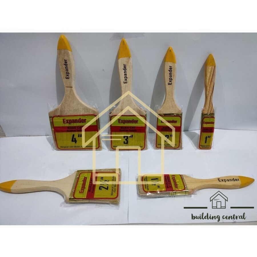 Jual Kuas Cat Tembok Gagang Kayu 1 inch 1.5 Inch 2 Inch 2.5 Inch 3 Inch ...