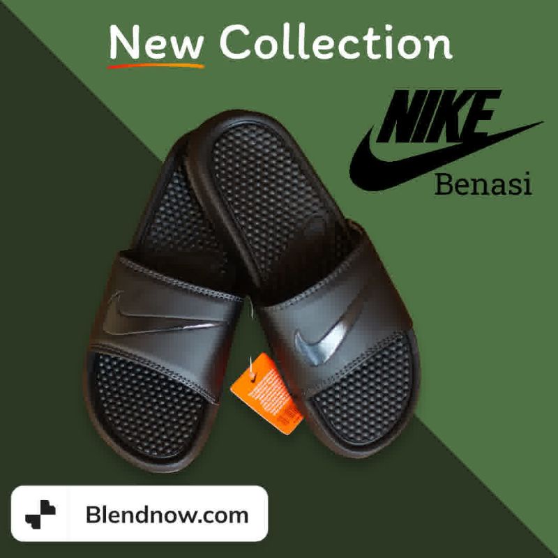Jual SENDAL SELOP PRIA KEREN MEREK NIKE BENASI MOTIF LOGO HITAM ...