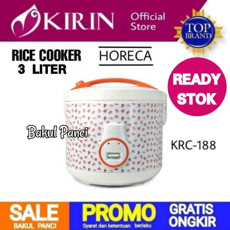 Jual KIRIN RICE COOKER 3 LITER KRC-188 MAGIC COM PENANAK NASI | Shopee Indonesia