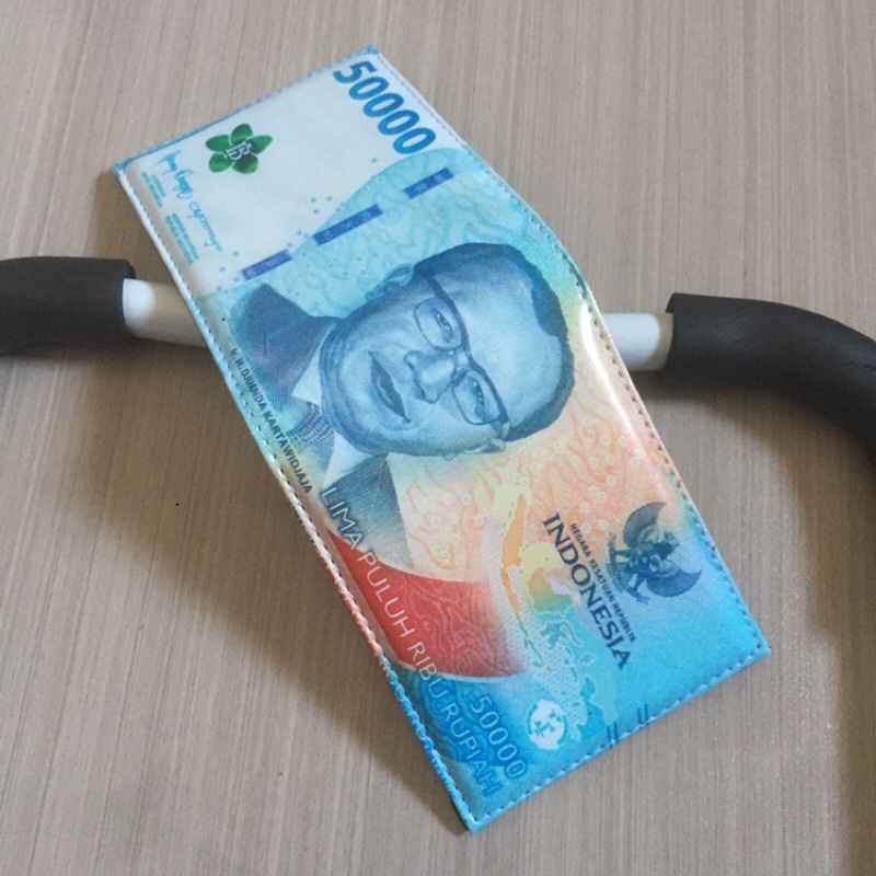 Jual [AHLMN] dompet anak-anak lipat dua gambar uang rupiah #dompet # ...
