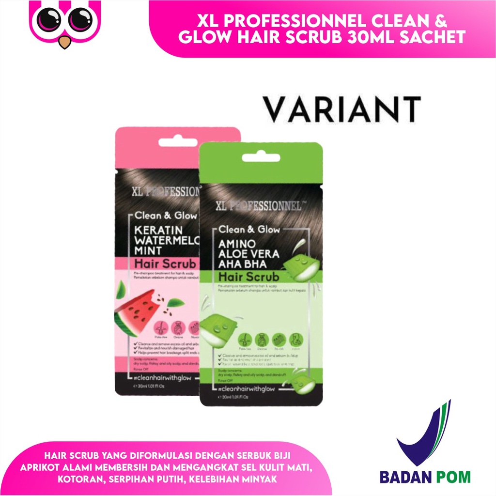 Jual SACHET HAIR SCRUB XL PROFESSIONNEL CLEAN & GLOW KERATIN HAIR CARE ...