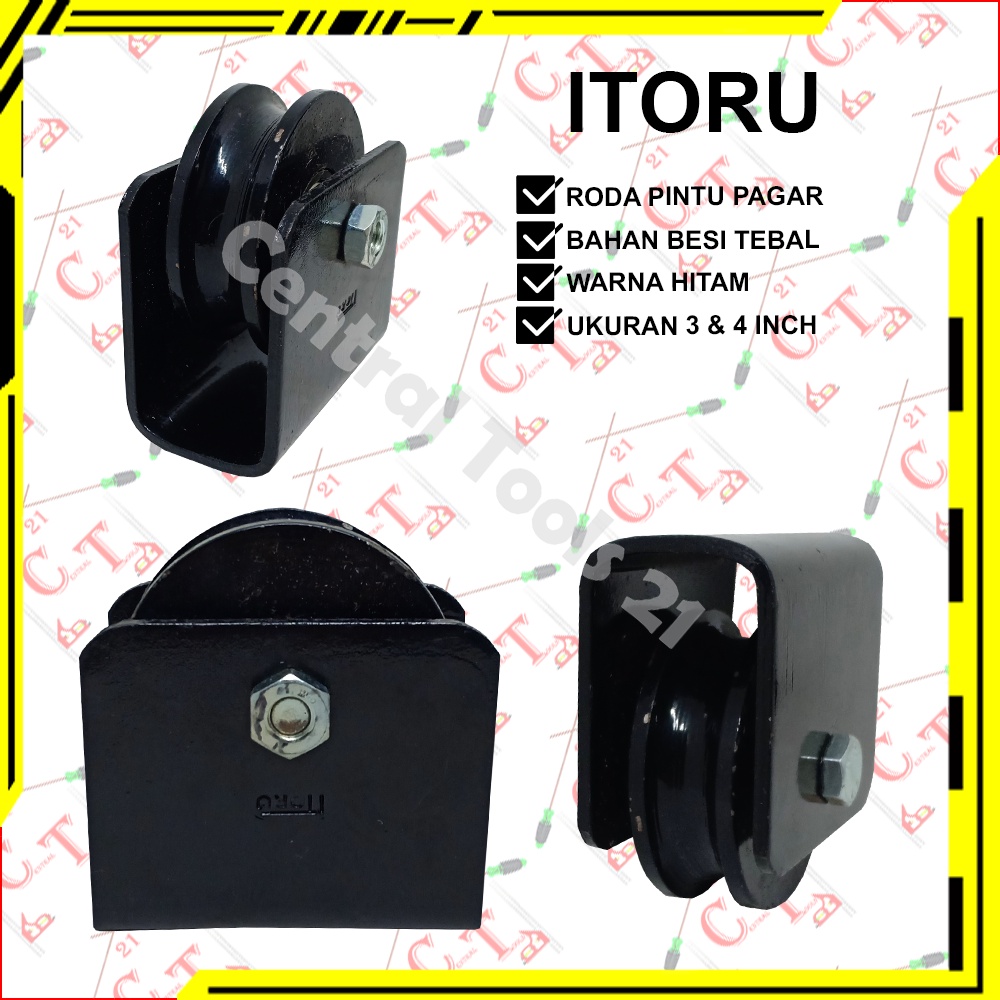 Jual Roda Pagar Rumah Full Besi Tebal Roda Gerbang 3 Inch 4 Inch ...