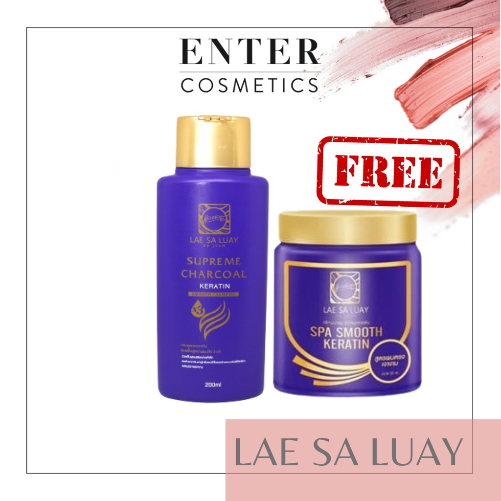 Jual [GRATIS HAIR MASK] BPOM Lae Sa Luay Supreme Charcoal Smooth ...