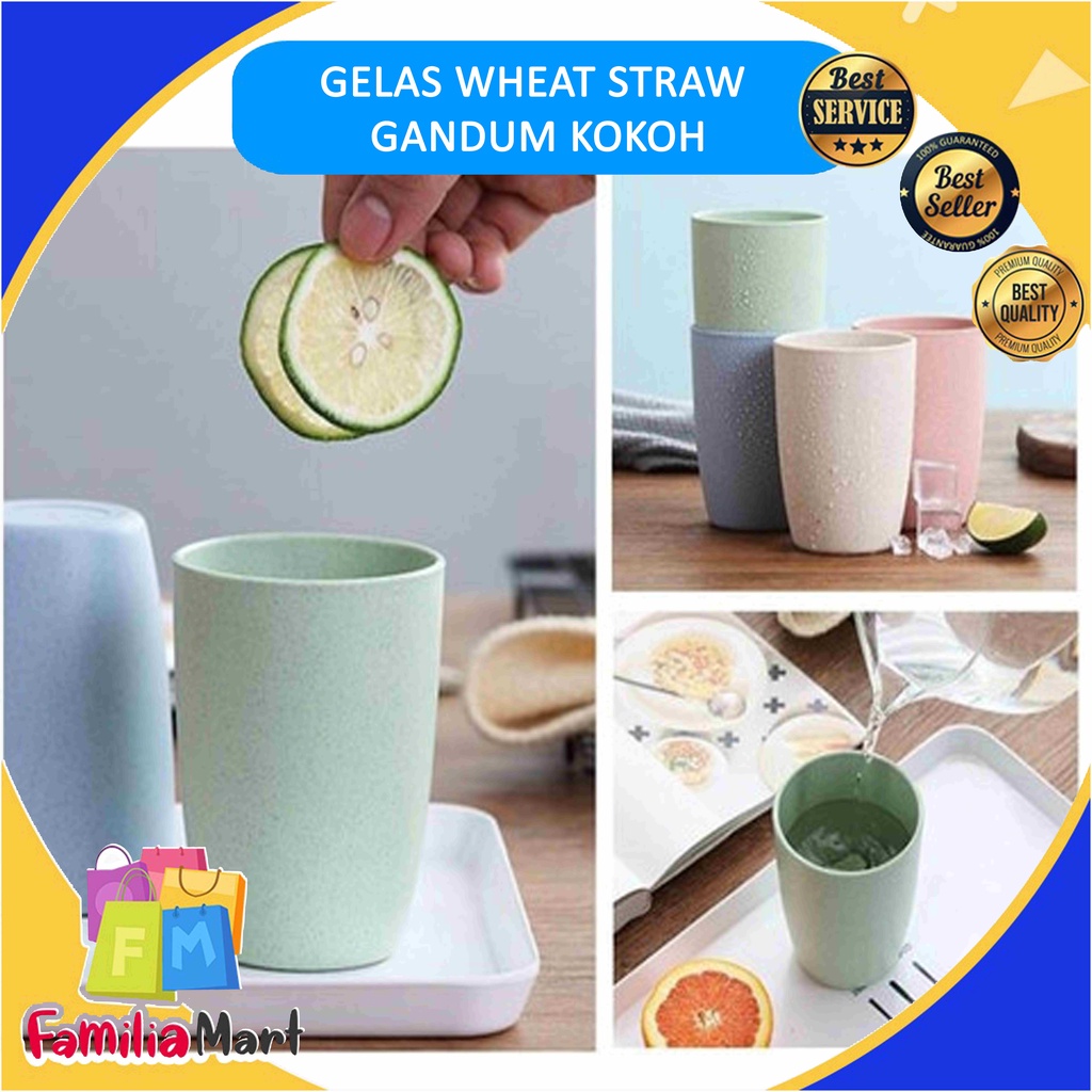 Jual Gelas Wheat Straw Kopi Mug Cangkir | Gelas Gandum Kokoh | BPA Free ...