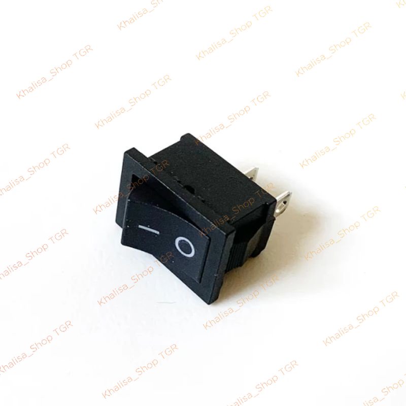 Jual Saklar Hitam Rocker switch 2 pin saklar 2 kaki kecil 10x15mm ...