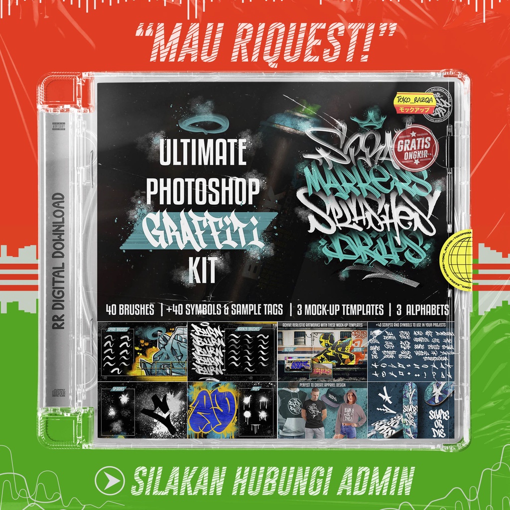 Jual Ultimate Photoshop Graffiti Kit - ABR [Brushes] / PSD / PNG | Shopee Indonesia