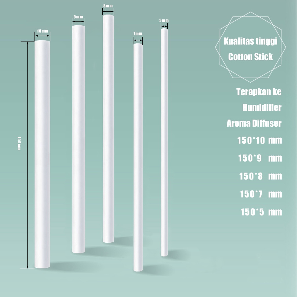 Jual Batang filter putih inti kapas, diameter 5, 7, 8, 9, 10 mm, cocok ...