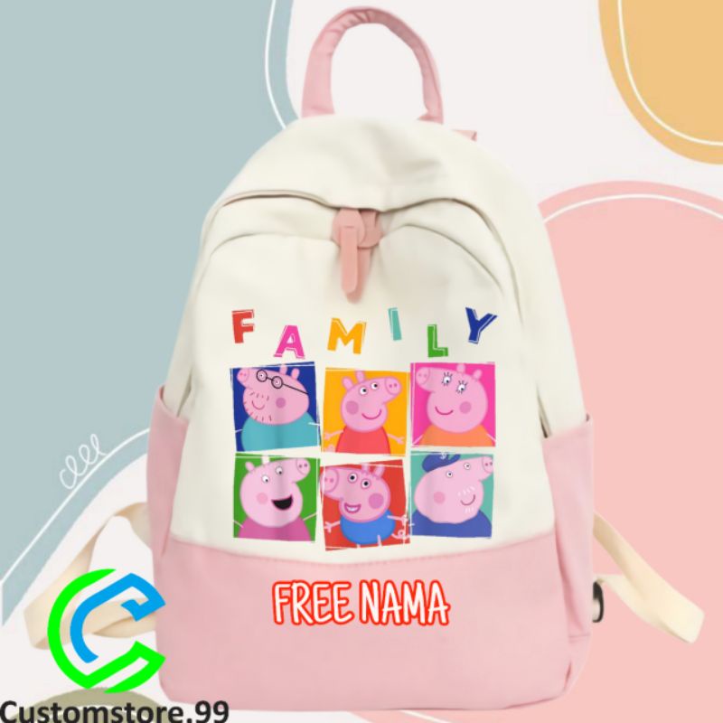 Jual TAS PEPPA PIG ANAK FREE NAMA TAS ANAK SEKOLAH | Shopee Indonesia