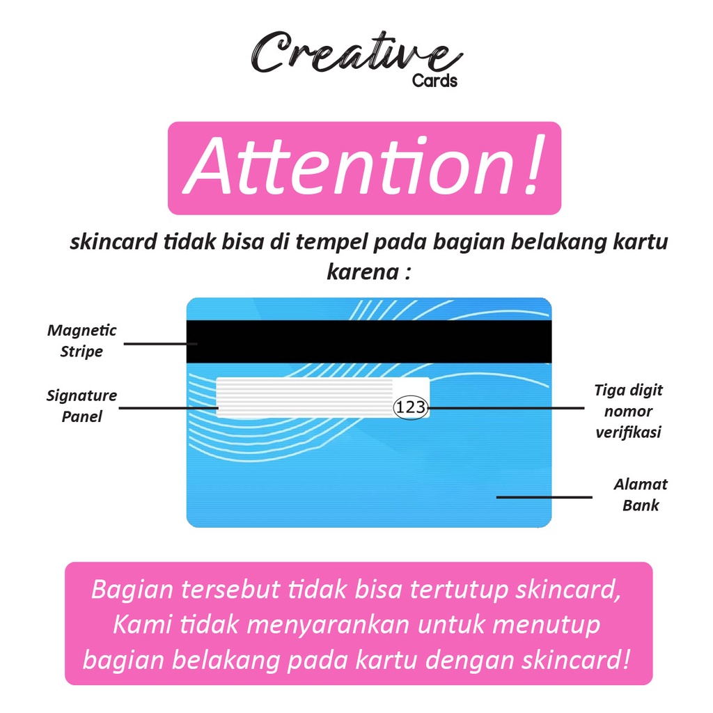 Jual Stiker Sticker Kartu Atm Skin Card CUSTOM VINYL Stiker BCA Mandiri ...