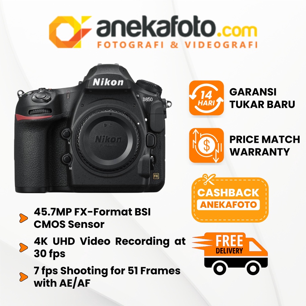Jual Nikon D 850 / D850 DSLR Camera Body Only | Shopee Indonesia